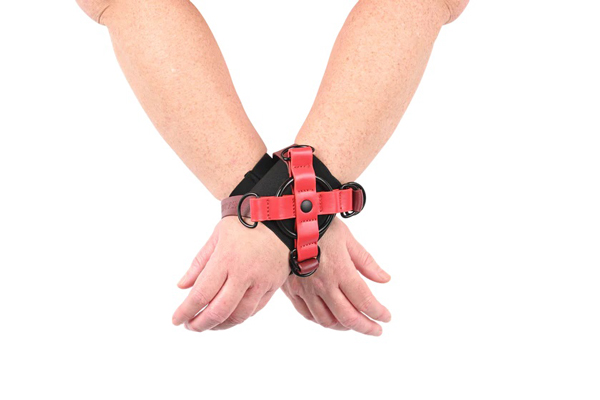 eX’s and Oh’s Cross Cuffs | Haus of Kink